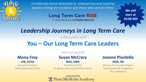 RISE & Shine: Leadership Journeys in Long Term Care | LTC RISE